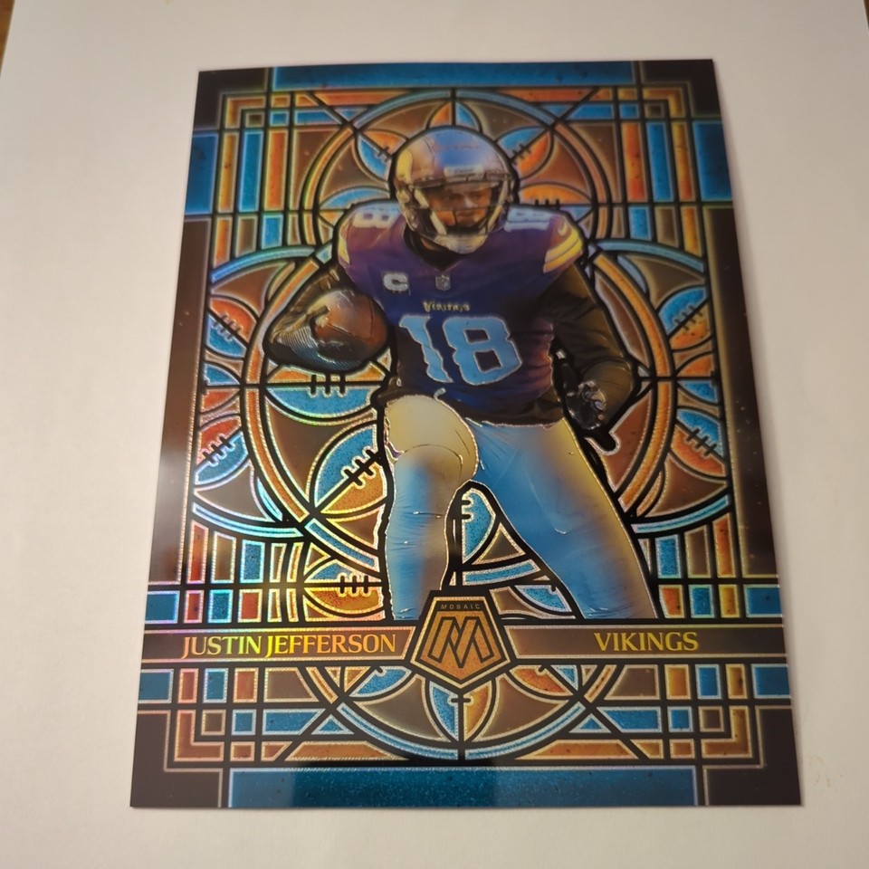 2025 Mosaic Justin Jefferson Oversized Stained Glass #16 | eBay