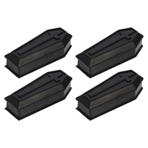 4 Pcs Small Coffin Boxes PVC Candy Boxes with Lid for Halloween Party ...