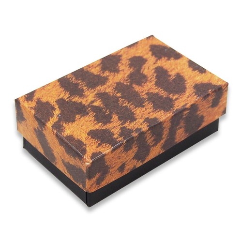 Glossy Leopard Print Cotton Filled Boxes 100pcs for Jewelry, Retail ...
