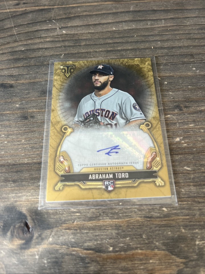 2020 Topps Triple Threads Rookie Auto Gold /25 Abraham Toro #RAC-AT ...