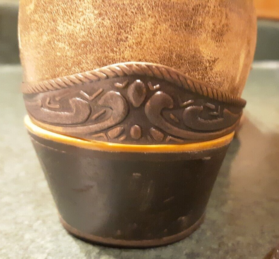 Dark Copper Cowboy Western Boot Tips Toe & Heel Plates Guards for Round ...