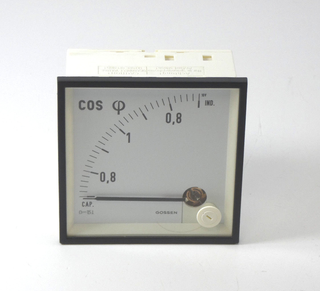 Gossen Einbaugerät | Anzeigegerät | COS CAP. 0,8 - 0,8 IND. | 90 x 90 ...