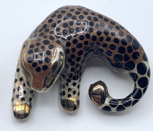 SLC Sterling Silver Jaguar Slider Pendant Enamel 14k Gold Plate | eBay