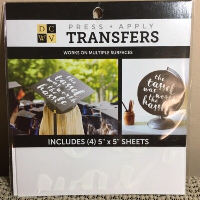 Graduation Transfers * Press Apply * DCWV * Four 5" x 5" Sheets * NEW ...