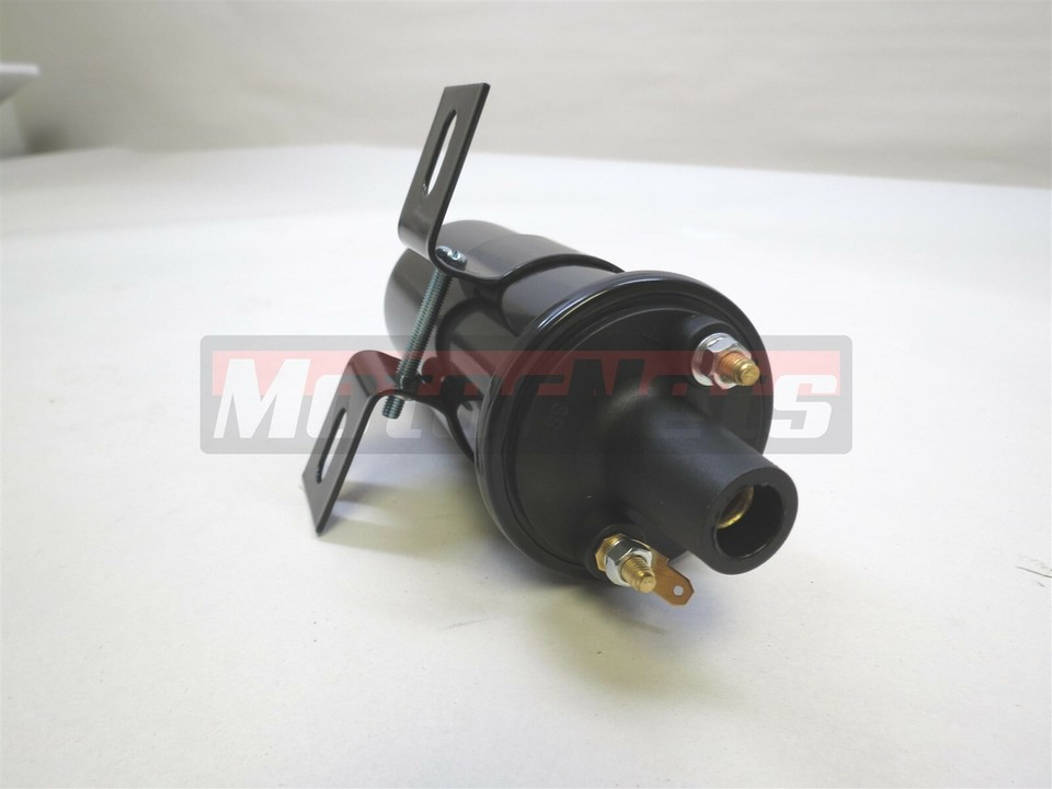 12V Black HEI Spark External Ignition 45K Volt Coil No Resistor Hot Rod ...