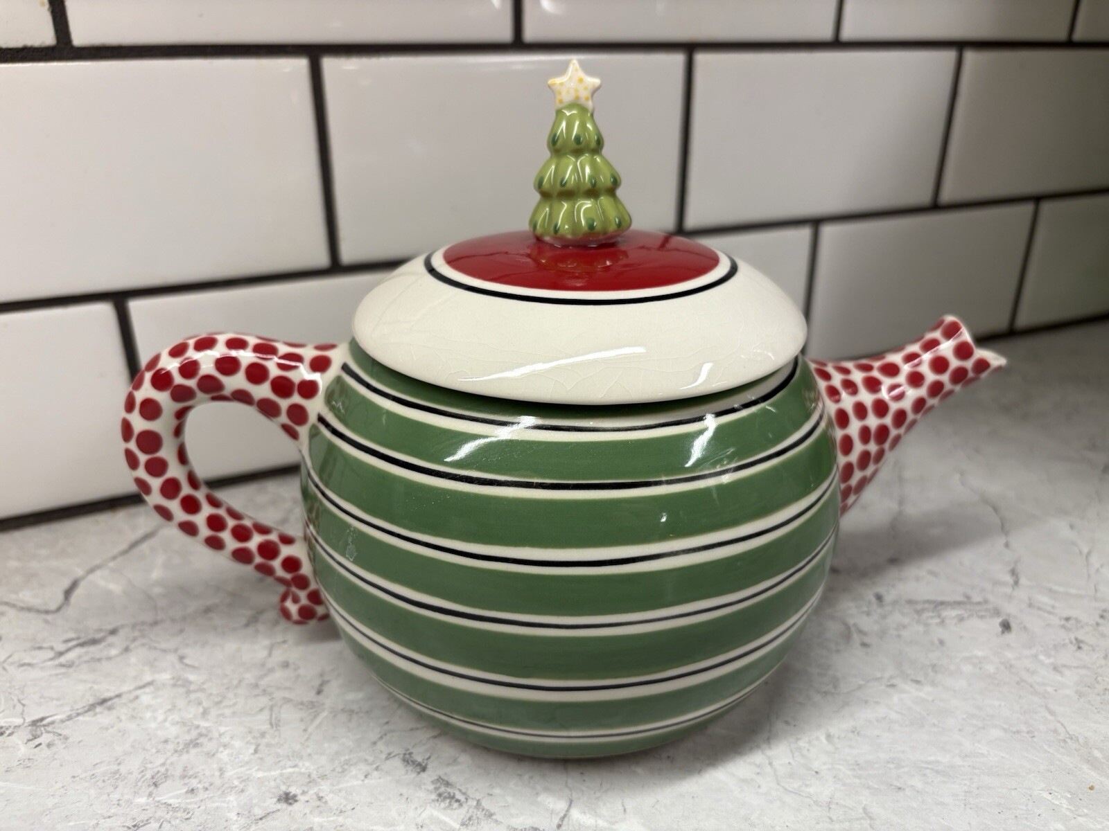 Mandy Bagwell Simply Christmas Teapot and Lid | eBay