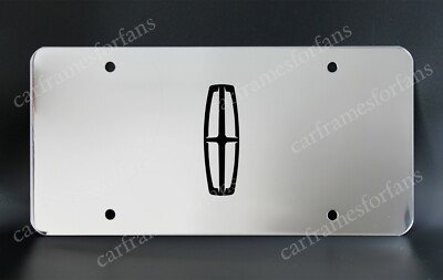 LINCOLN License Plate, Custom Made of Stainless Steel Metal - Black ...