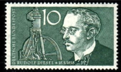 BRD FRG #Mi284 MNH 1958 Rudolf Diesel & Motor Engine [783 YT156 SG1203 ...