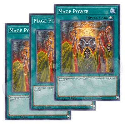 Yugioh - Mage Power x 3 - 1st Edition NM - Plus Free Holo Card | eBay