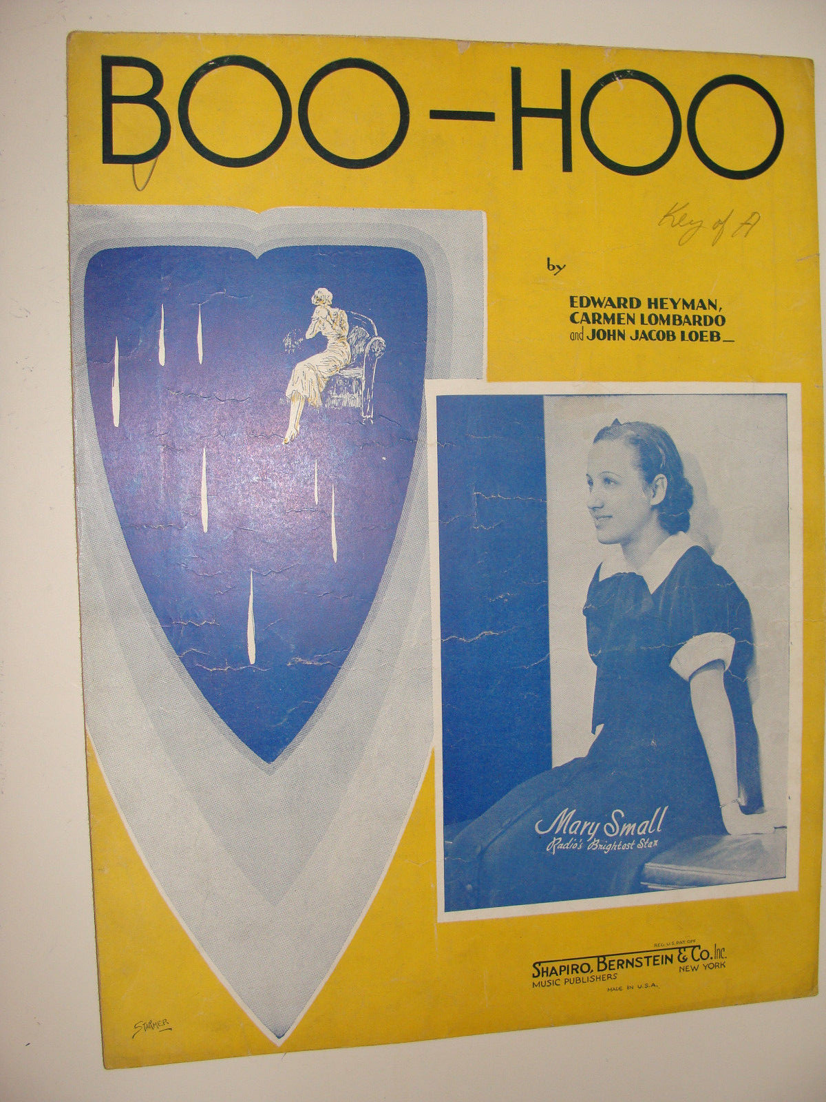 1937 Boo-Hoo Carmen Lombardo, Leyman, Loeb cover: Mary Small, art by ...