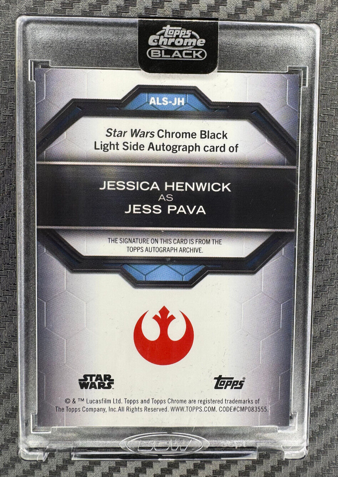 2024 Topps Chrome Black Star Wars Jessica Henwick As Jess Pava Auto ALS ...