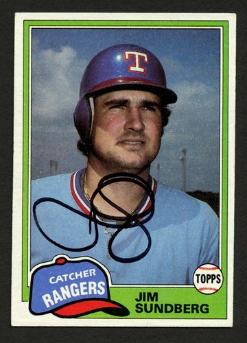 Jim Sundberg #95 signed autograph auto 1981 Topps Baseball Trading Card ...