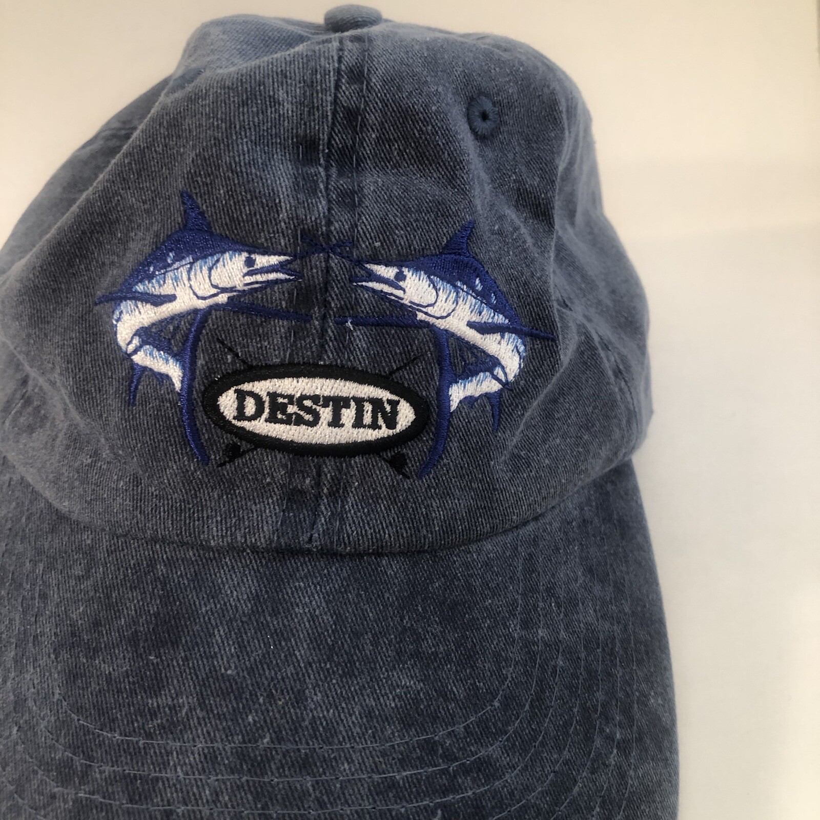 Destin Florida Shark Baseball Cap Hat Embroidered Was… - Gem