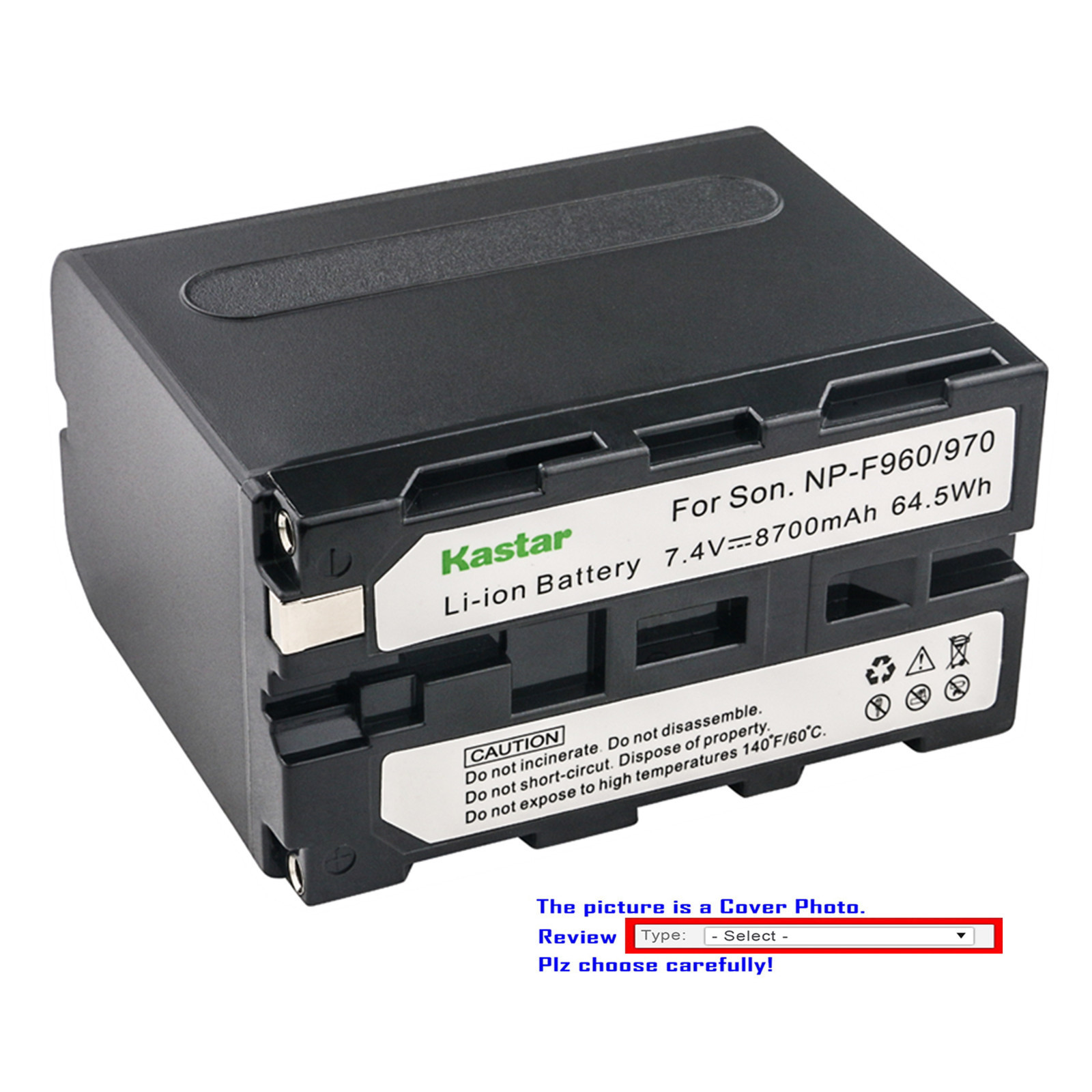Kastar Replacement Battery for Sony NP-F960 F970 NP-F960 NP-F950 & Sony ...
