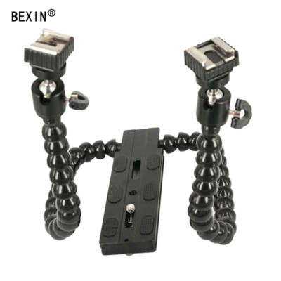 For Nikon Dual-arm Flexible Flash Bracket | Adjustable Mount Height ...