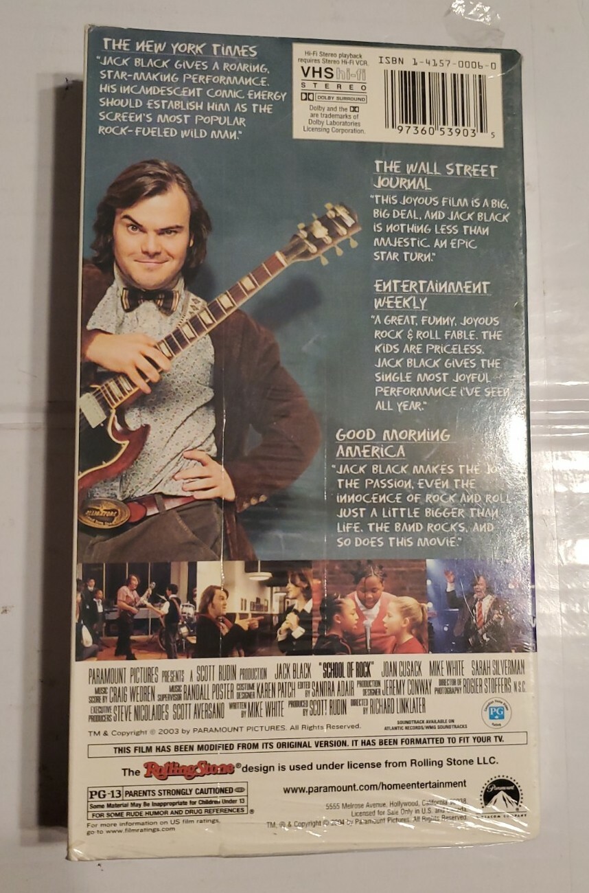 School of Rock VHS Sealed Jack Black BRAND NEW SEALED | eBay