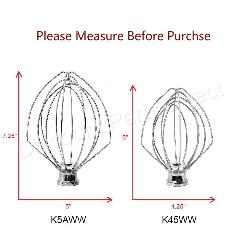 K5AWW 5 QT 7.25'' Wire Whip Stainless Steel for Whirlpool KitchenAid ...