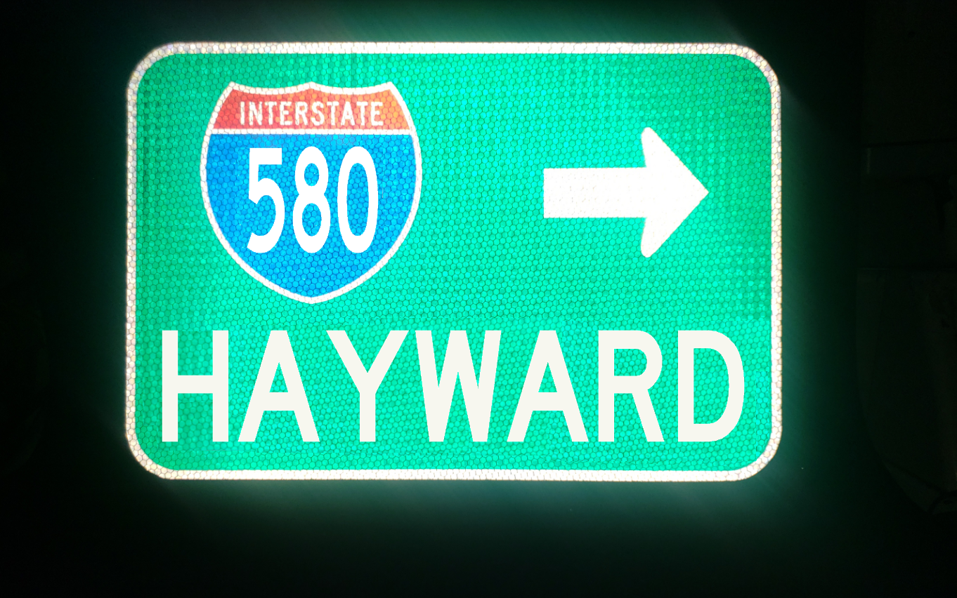 HAYWARD, California route road sign 18"x12", Alameda, SF, Bay Area | eBay