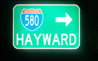 HAYWARD, California route road sign 18"x12", Alameda, SF, Bay Area | eBay