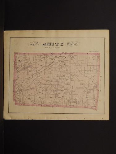 Pennsylvania, Erie County Map, 1876 Amity Township N6#99 | eBay