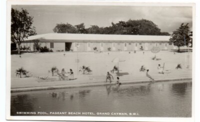 Cayman Islands c1945 Swimming Pool, Pageant Beach Hotel, Grand Cayman ...