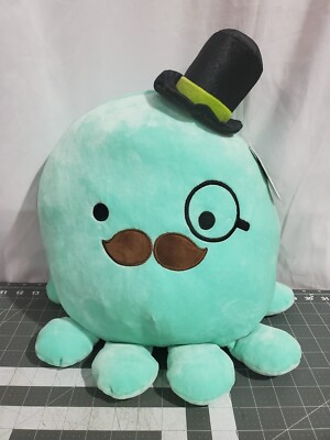 Squishmallow Zobey The Fancy Mint Octopus In Top Hat 12” Plush Toy | eBay