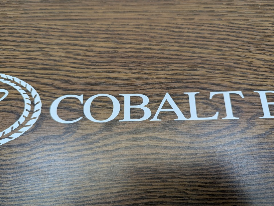 COBALT DECAL WITH LOGO WHITE 20" LONG X 3 1/4" HIGH MARINE BOAT | eBay