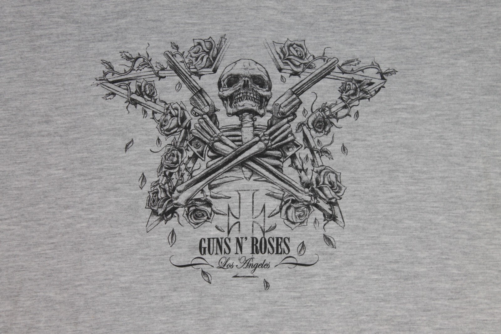 2013 Guns N' Roses Crop Top Shirt Hard Rock Band Gray Women's Tee With ...