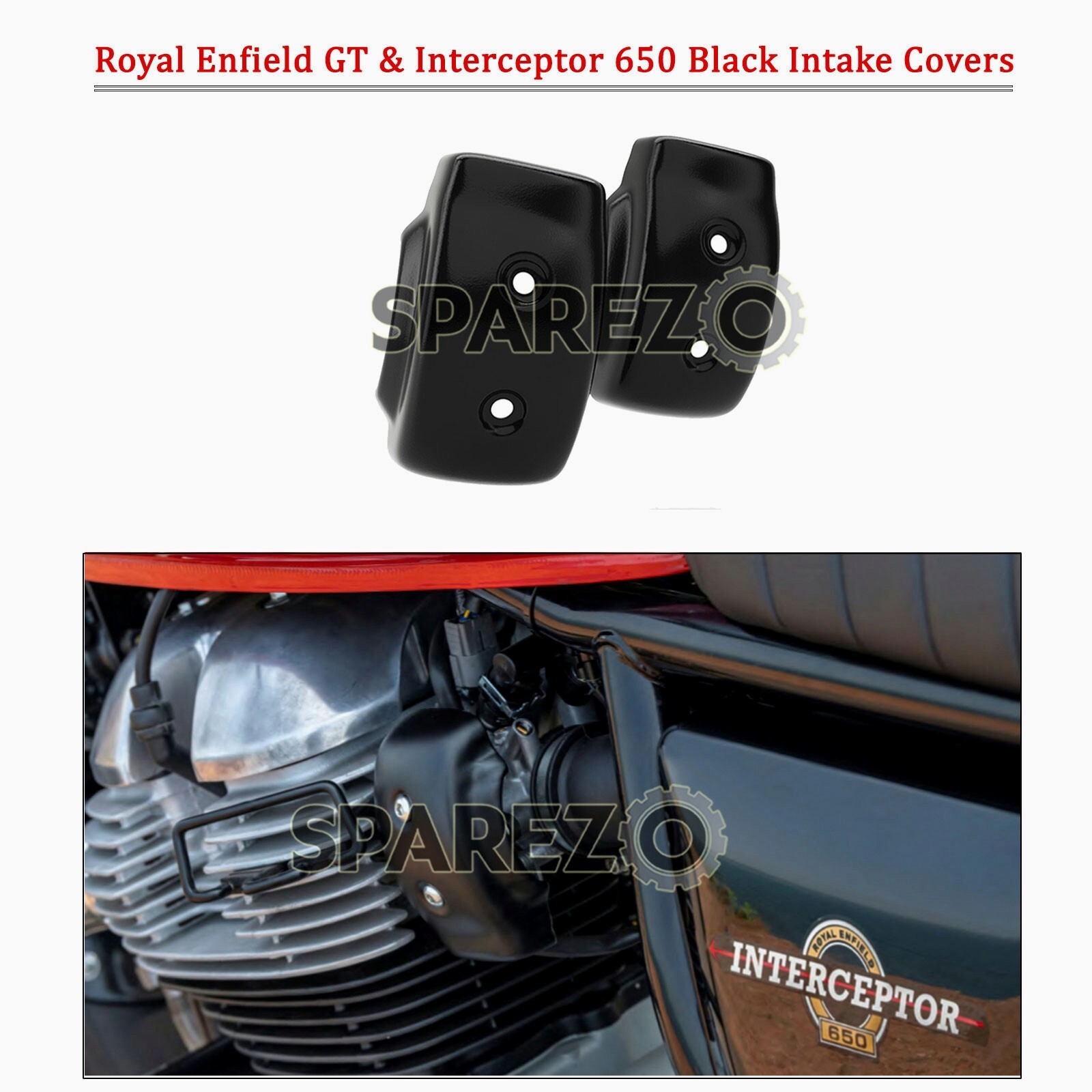 2018-2024 Genuine Royal Enfield GT & Interceptor 650 Black Intake ...