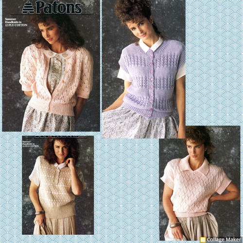 Patons Knitting Book 862 Ladies Summer Handknits in 12 ply cotton ...