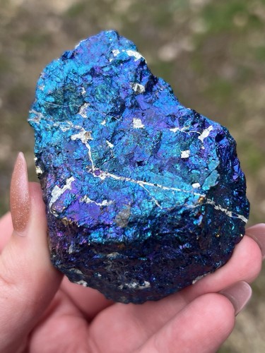 Large Peacock Ore Crystal- Natural 2.7” Bright Blue Purple Peacock Ore ...