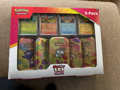 Pokemon 151 Scarlet & Violet 5 Pack Tins Costco bundle EMPTY | eBay