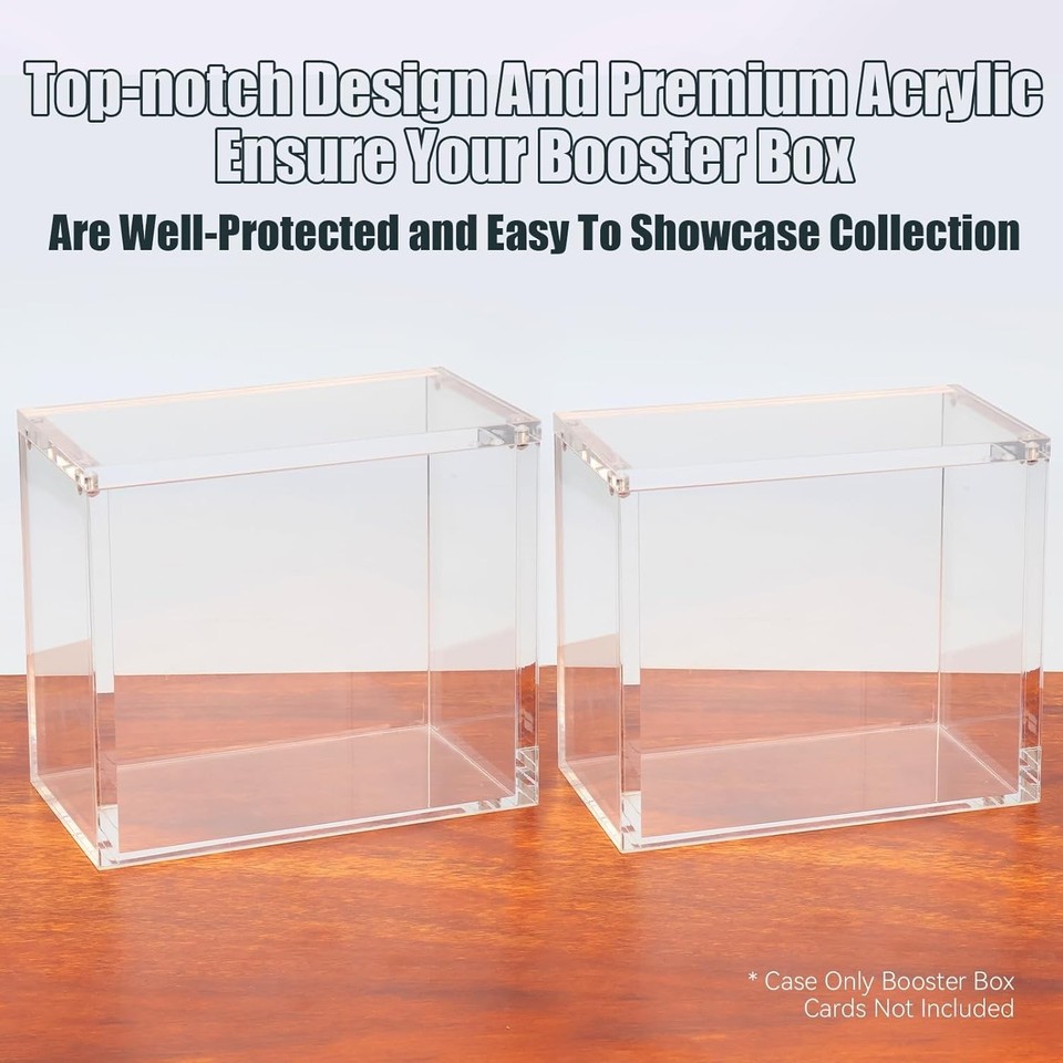 Pokemon Booster Box Acrylic Case Magnetic Lid UV Protection Display ...