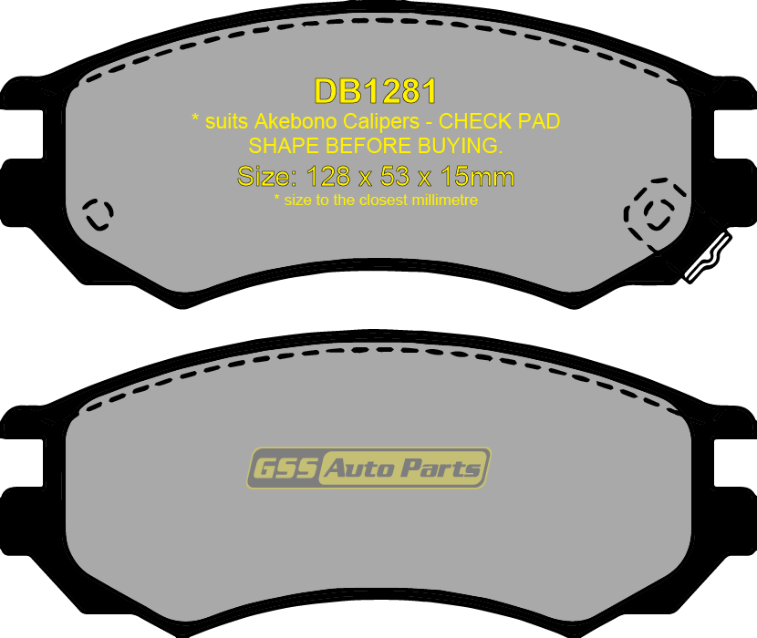 Hi-Q Front Brake Pads SDB1281 DB1281 SUITS Sumitomo calipers - CHECK PAD SHAPE B | eBay