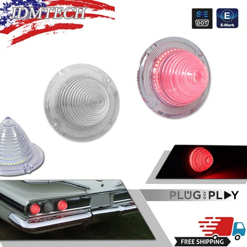 60-61 Impala Chevy El Camino Clear LED Taillight Tail Brake Light Guide Script 2 | eBay