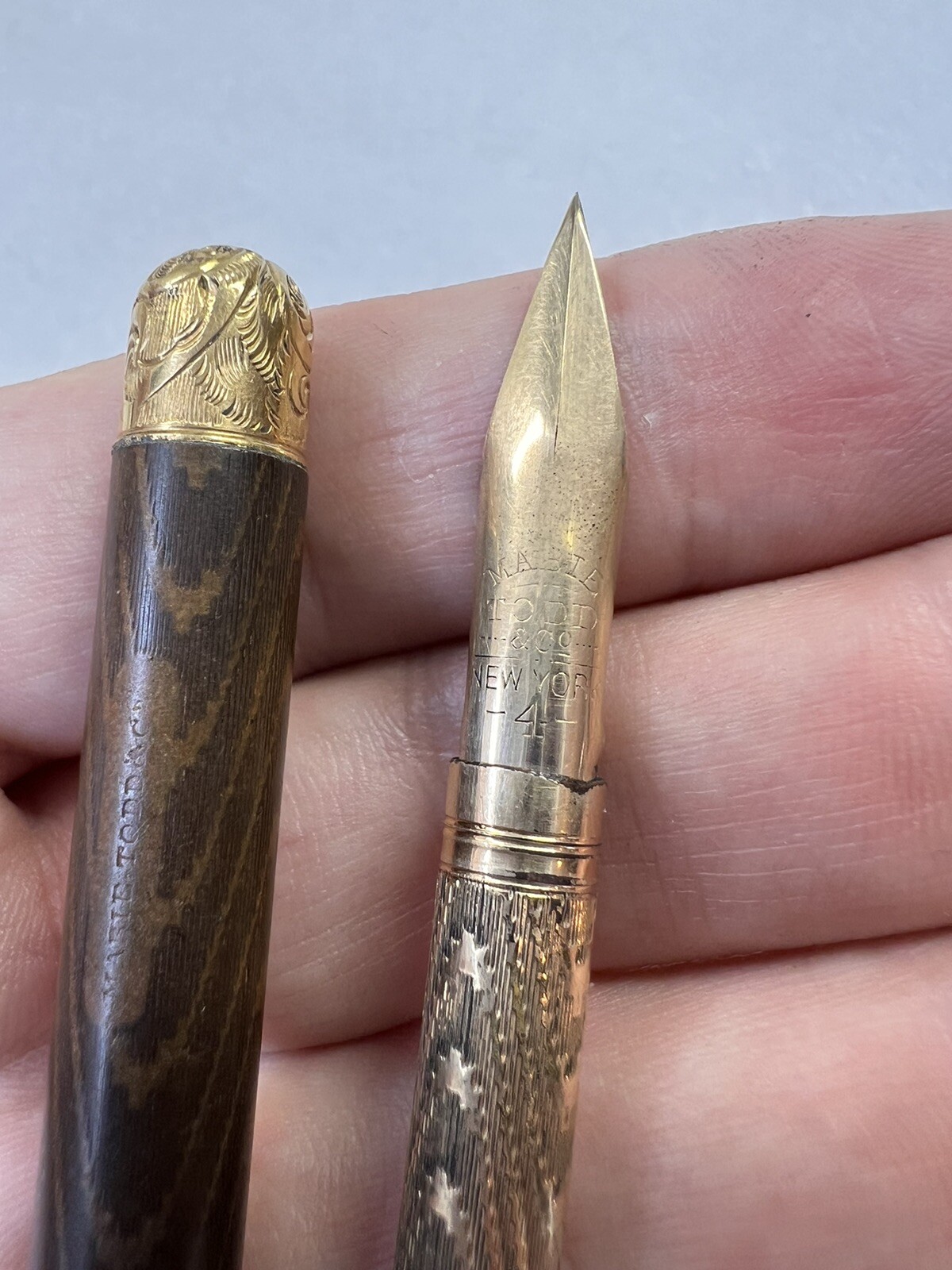 Rare Antique Mabie Todd & Co New York # 4 Dip Fountain Pen & Pencil ...