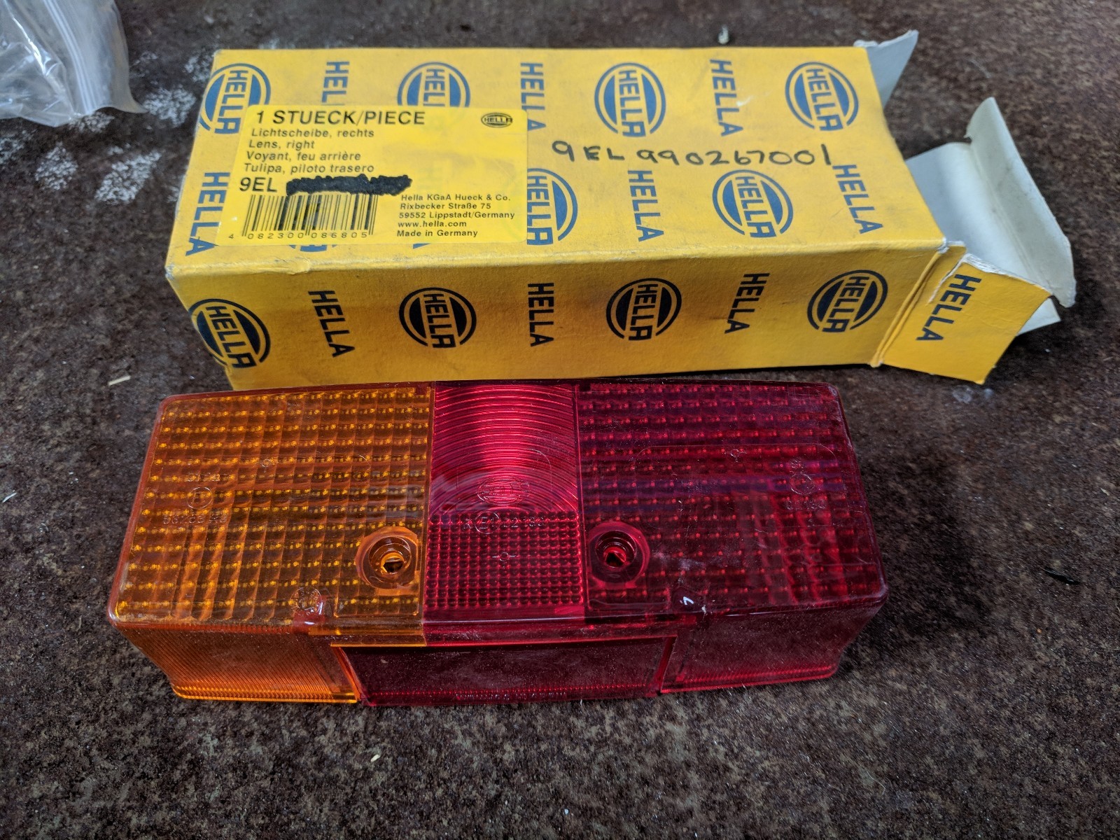 HELLA REAR SIDE LIGHT AND INDICATOR LENS 9EL990267001 | eBay UK