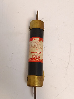 econ 80 amp 600 volt time delay dual-element fuse class k9 ECS 80 | eBay