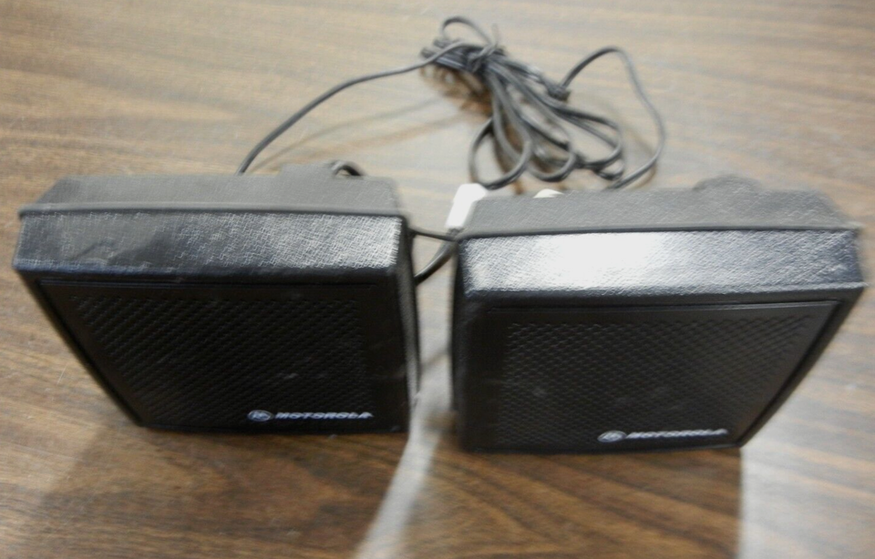 Two - Motorola HSN-4031B Mobile Speakers for Ham Radio GMRS 2-Way CB ...
