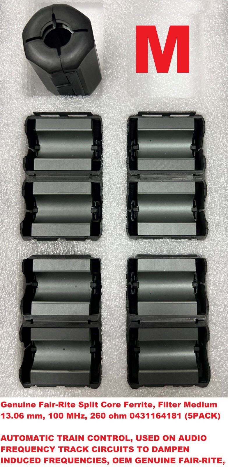 0431164181 Fair-Rite Ferrite Core Split 12.7mm 260 100mhz for sale ...