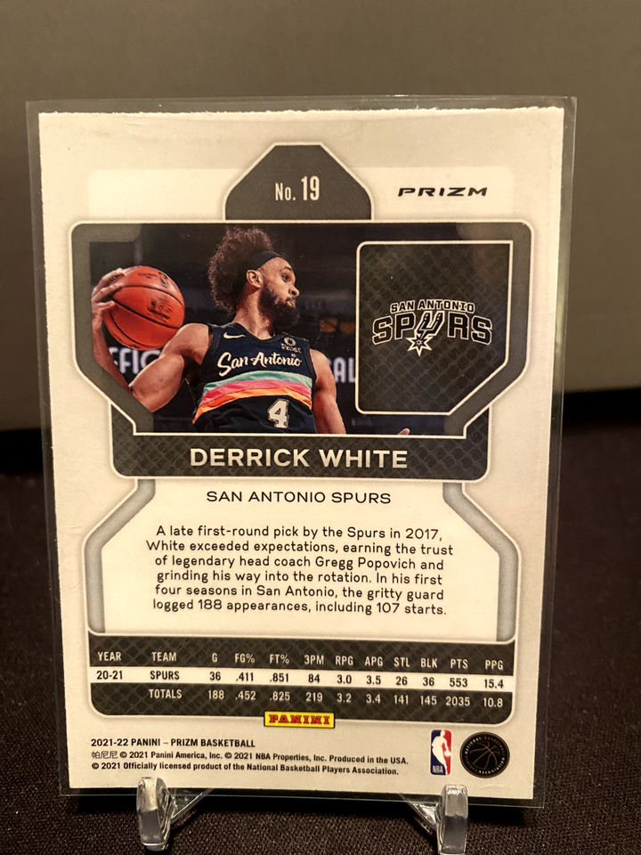 2021-22 NBA Panini Prizm - Derrick White NBA 75th Anniversary Blue ...