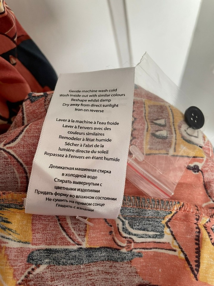 Emily And Fin Women’s Rust Print Dress 100% Cotton XXL | eBay UK