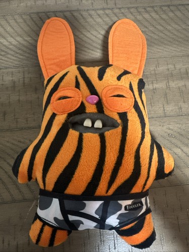 Fuggler Ugly Monster BUDGIE EDITION 9" Rabid Rabbit Tiger Orange Plush ...