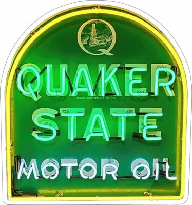 Quaker State Oil Laser Cut Advertising Neon Image Metal Sign (not real ...