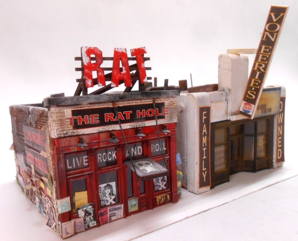 Downtown Deco HO Scale Building 2 Kit Lot Biker Bar + Restaurant Great ...