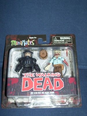 Minimates Riot Gear Rick and Guard Zombie Series 3 Walking Dead NIB | eBay