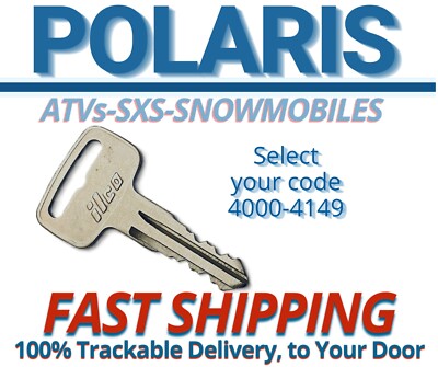 Polaris Snowmobile Keys Sled Replacement Key Cut to your Code 4000-4149 ...