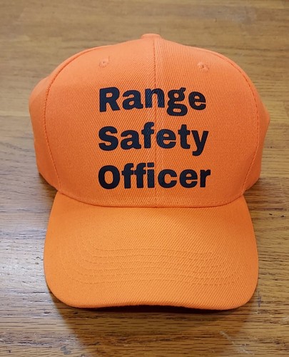 Range Safety Officer, Baseball Style Hat, Solid Orange, Black Lettering ...