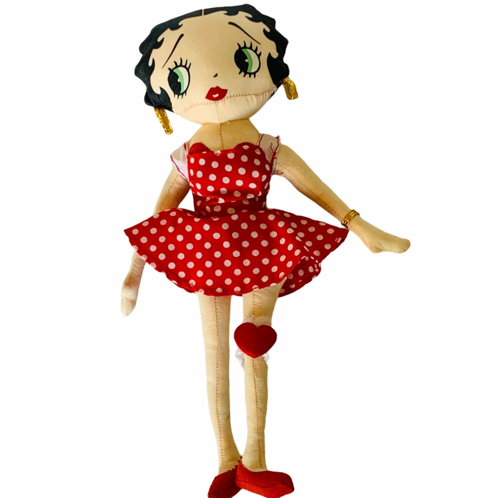 Betty Boop Birthday Plush Stuffed Animal Doll 11 inch 11" polka dot ...