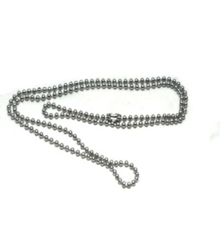 SET OF 2 Stainless Steel 2mm Ball Link Chain 20" Necklaces | eBay